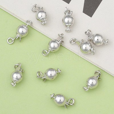 Wholesale Platinum Plated 925 Sterling Silver Round Box Clasps ...
