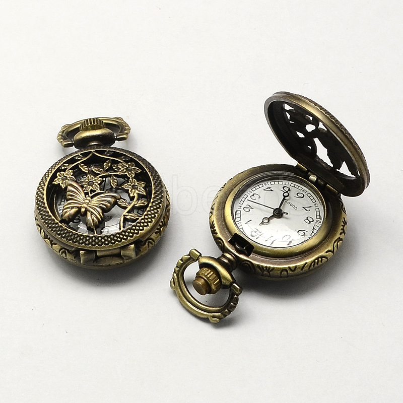 Wholesale Vintage Hollow Flat Round Zinc Alloy Quartz Watch Heads ...